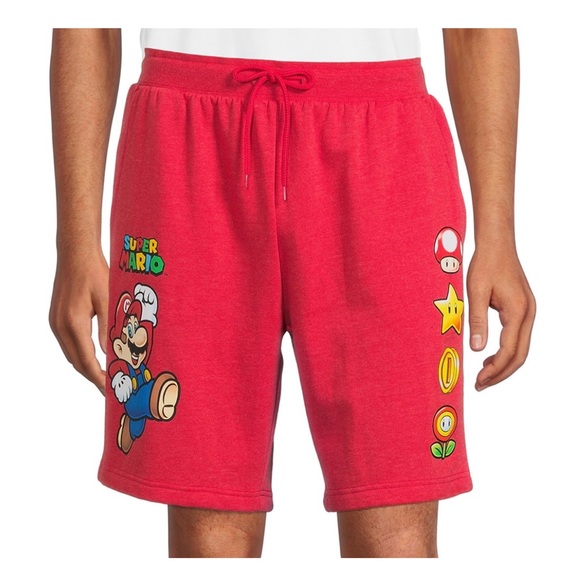Nintendo | Shorts | Toad Nintendo Super Mario Mens Graphic Fleece Red ...